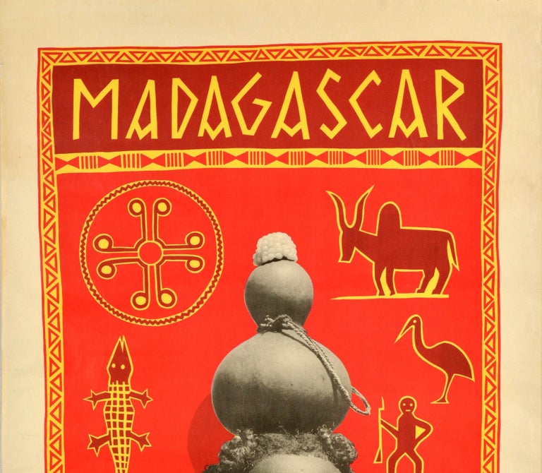 Original Vintage Travel Poster Madagascar Tourism Photo Traditional Art ...