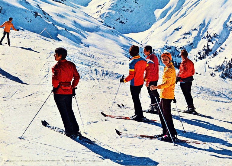 Original Vintage Travel Poster Tirol Austria Skiers Mountain Winter ...