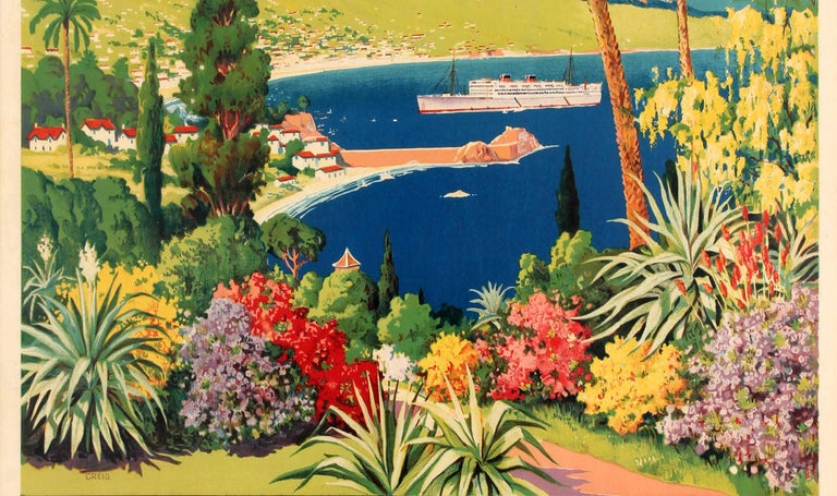 Original Vintage Union Castle Line Poster Promoting Cruise Ship Holiday ...