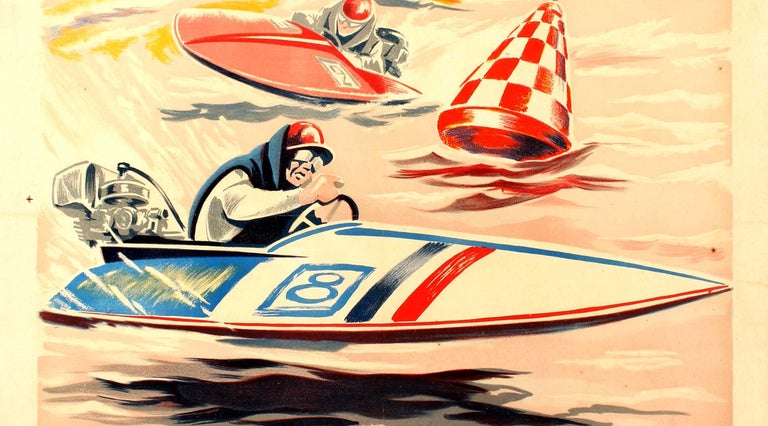 Original Vintage Water Sport Poster for Grand Meeting International ...