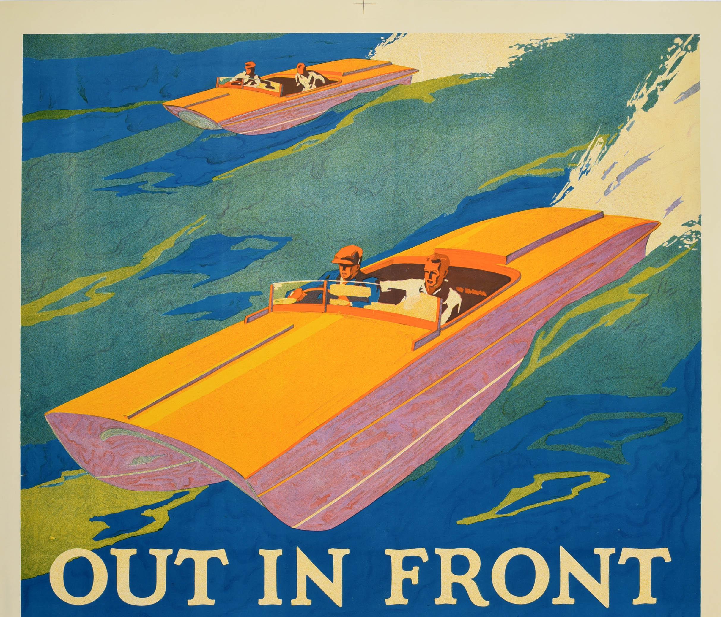 Original Vintage Workplace Motivational Poster Out In Front Leaders ...