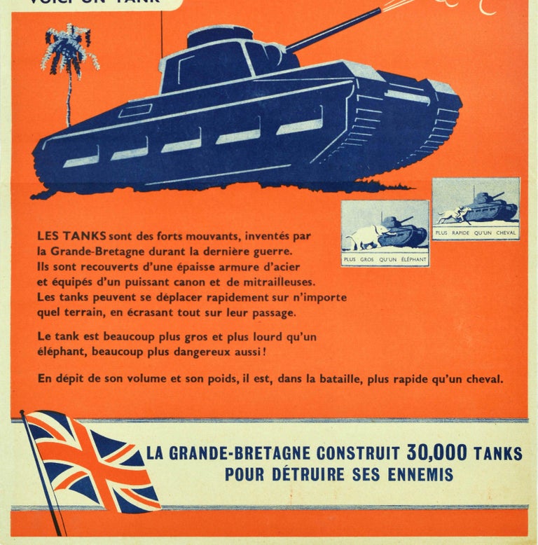 Original Vintage World War Two Poster British Weapons To Defeat Hitler ...