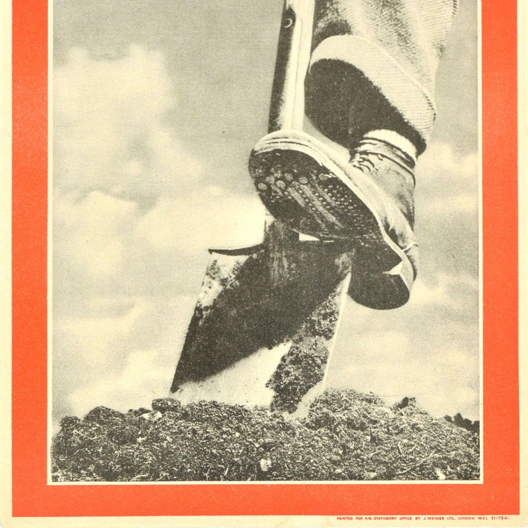 Original Vintage World War Two Propaganda Poster Dig For Victory WWII ...