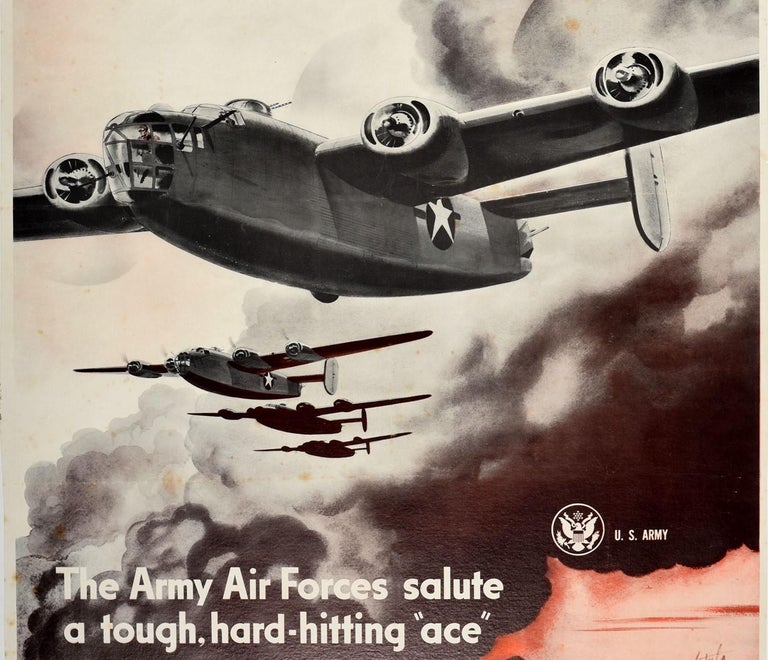 Original Vintage WWII Poster Liberator Bomber Plane US Air Force Army ...