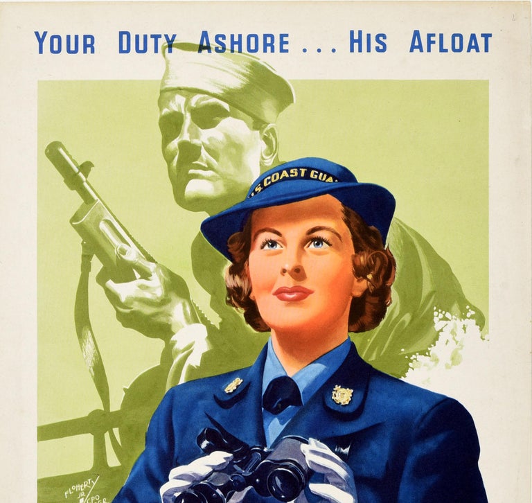 Original Vintage WWII Recruitment Poster SPARS Your Duty Ashore US ...