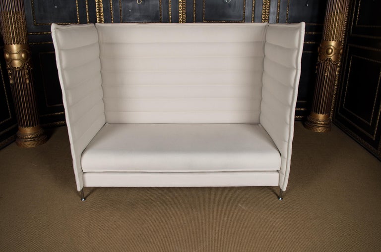 Original Vitra Alcove Work High Back Sofa Chrome NP at 1stDibs
