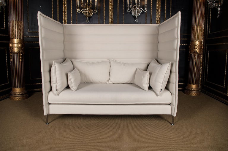 Original Vitra Alcove Work High Back Sofa Chrome NP at 1stDibs