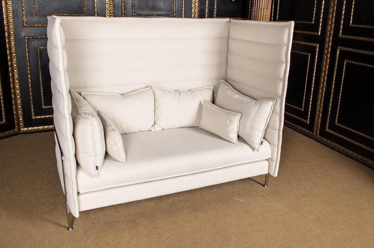 Original Vitra Alcove Work High Back Sofa Chrome NP at 1stDibs