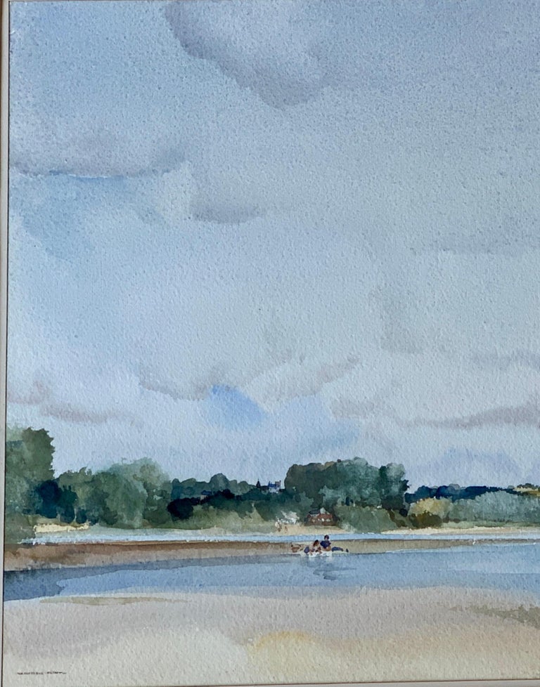 Sir William Russell Flint Original Watercolor Painting "Morning on the ...