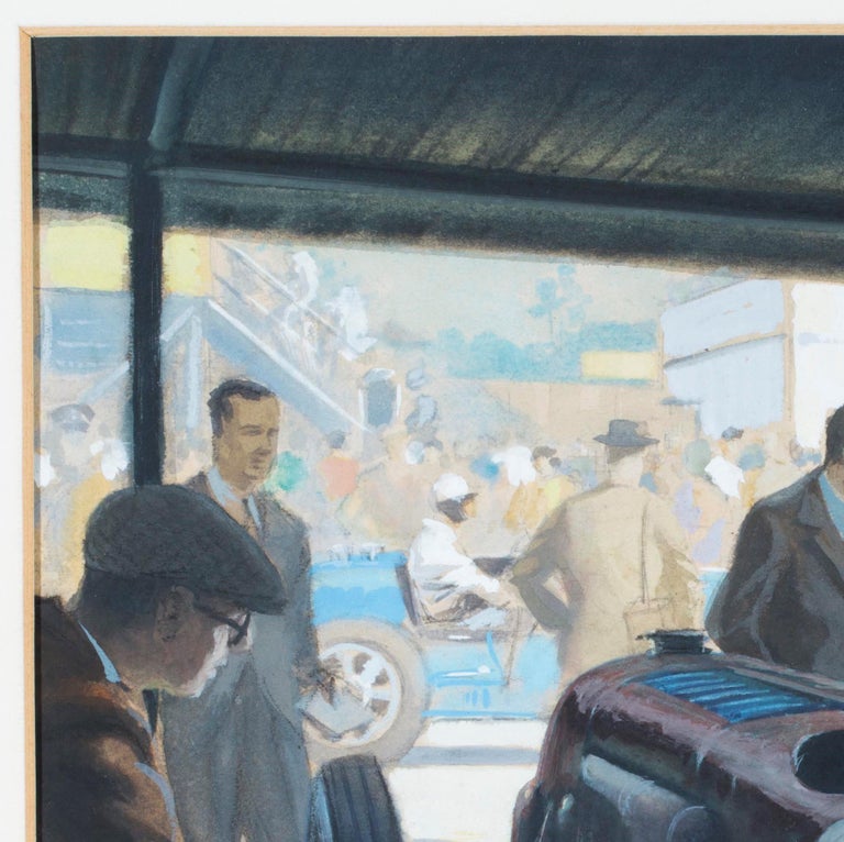Aquarelle originale « Tim Birkin at Brooklands:: 1932 » de Roy Nockolds ...