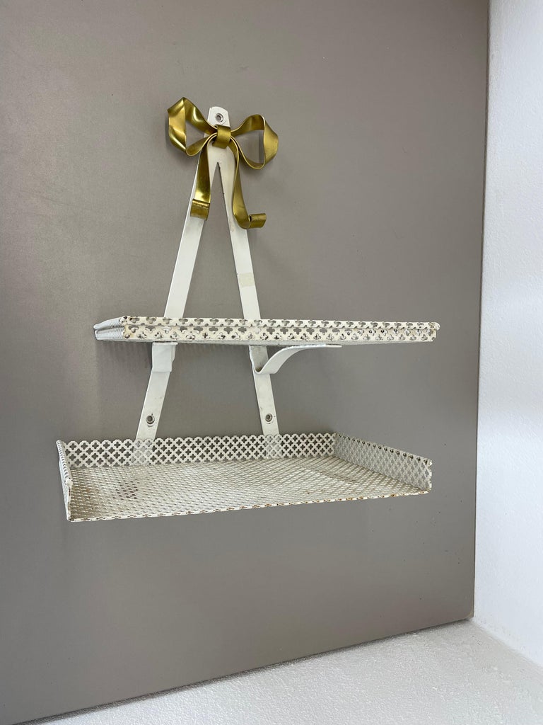 Original White Matégot Style Brass + Metal Wall Board "Rigituelle ...