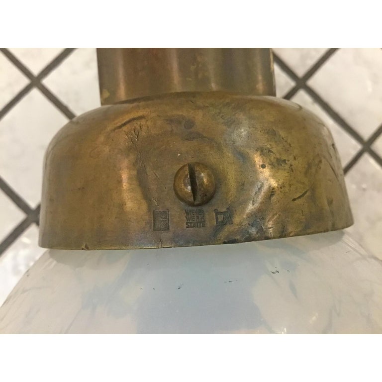 Original Wiener Werkstaette, Hallmarked, Josef Hoffmann Brass Wall Lamp ...