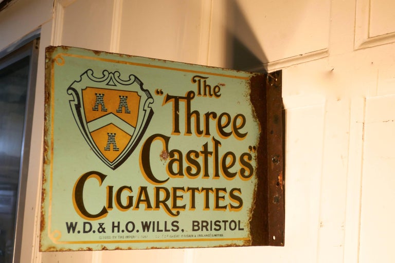 Original Wills Cigarette Pictorial Advertising Enamel Sign at 1stDibs