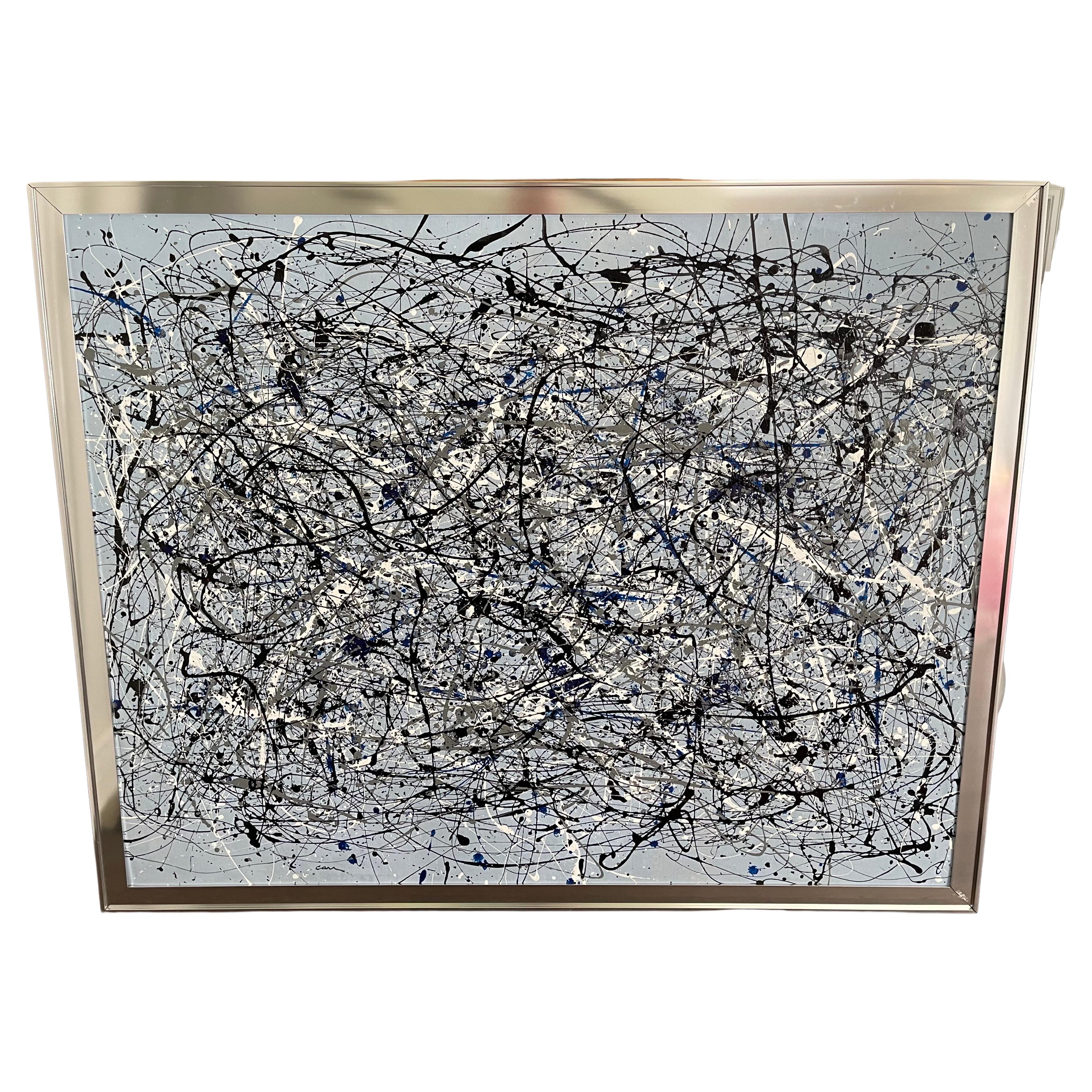 Original XL Signed Abstract by US Artist Arlene Carr Titled, After ...