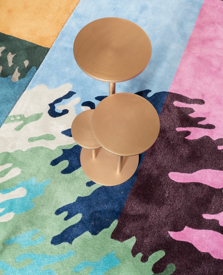 Orion Contemporary Side Table Metal For Sale at 1stDibs