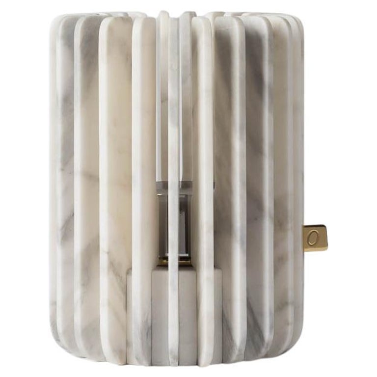 Orion Tall Calacatta marble Flower vase and Candleholder by Dan Yeffet ...
