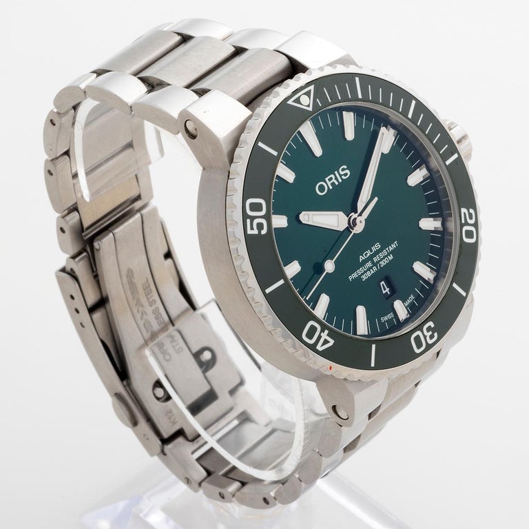 Oris Aquis Diver "Green" Ref 173377304157, Outstanding Condition ...