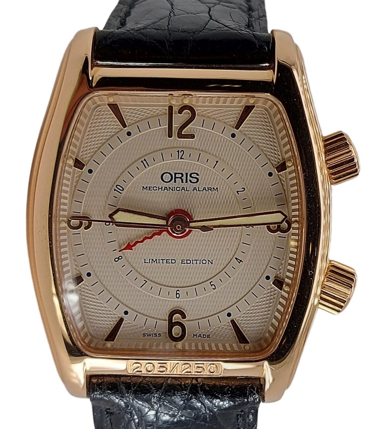 Oris Reveil Limited Edition Mechanical Alarm 18kt Gold, New with Box ...
