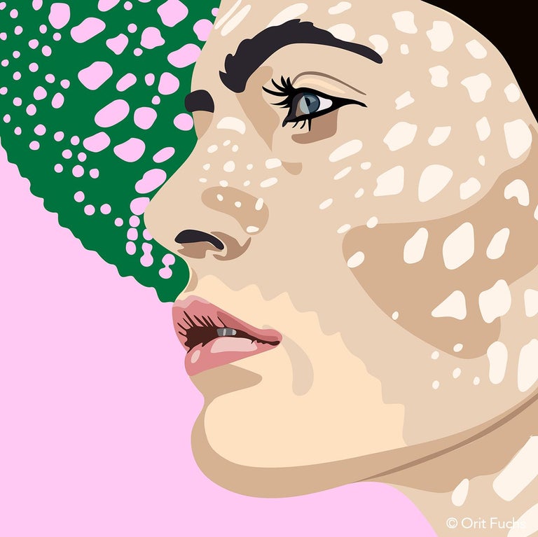 Orit Fuchs - Orit Fuchs: Vivid 6 - Giclee print on canvas female figure ...