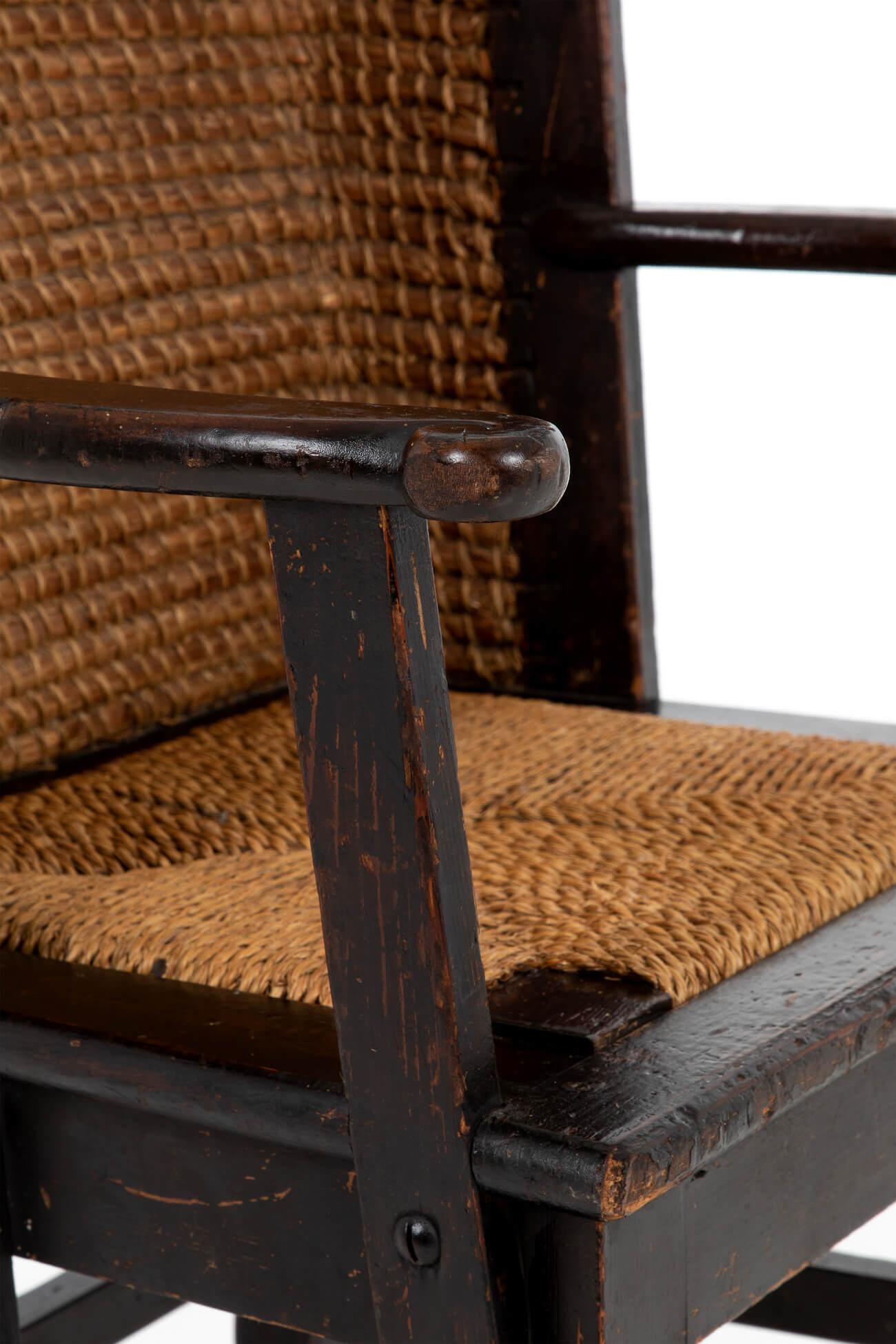 Orkney Chair in Stained Scottish Pine, circa 1900 For Sale at 1stDibs