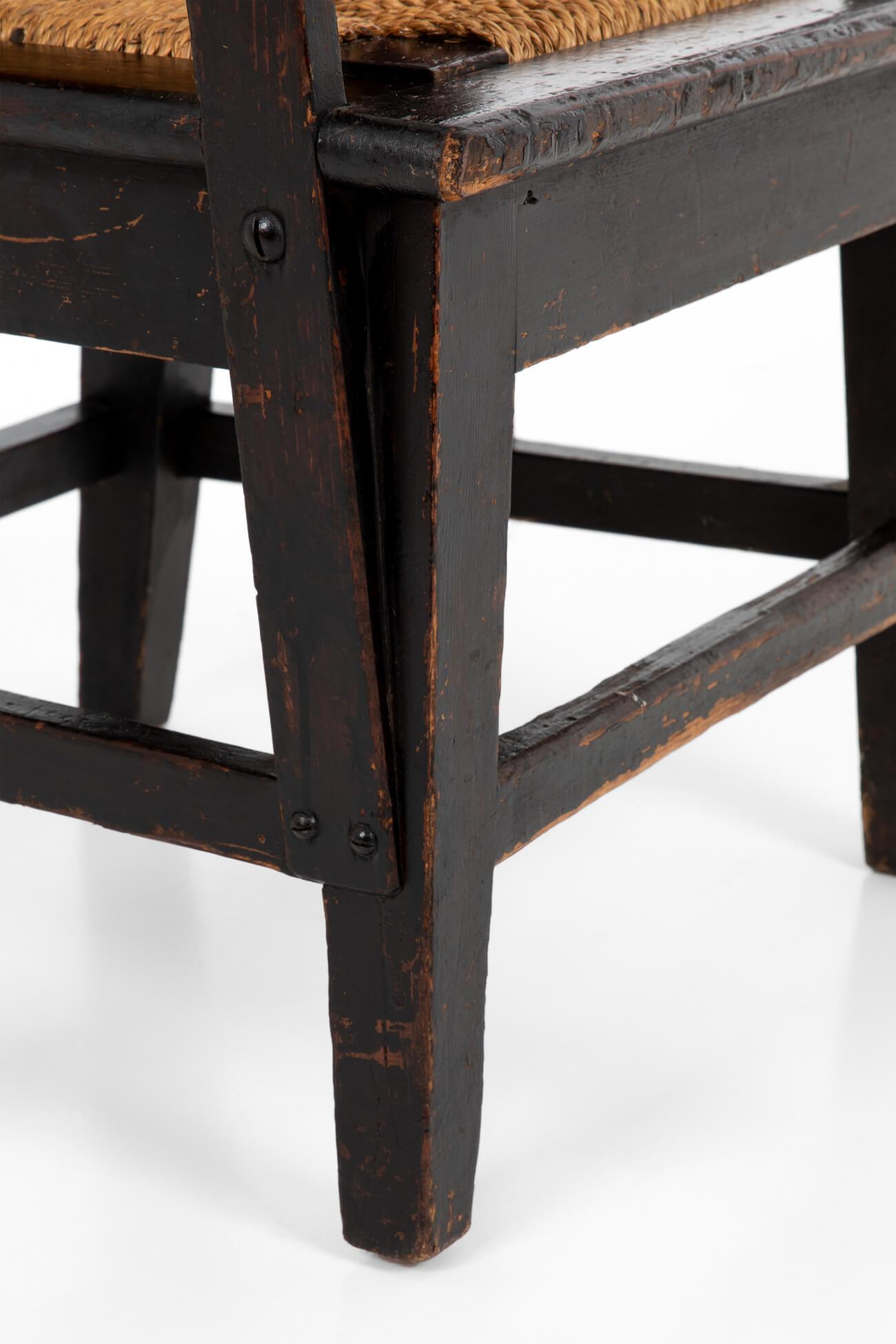 Orkney Chair in Stained Scottish Pine, circa 1900 For Sale at 1stDibs