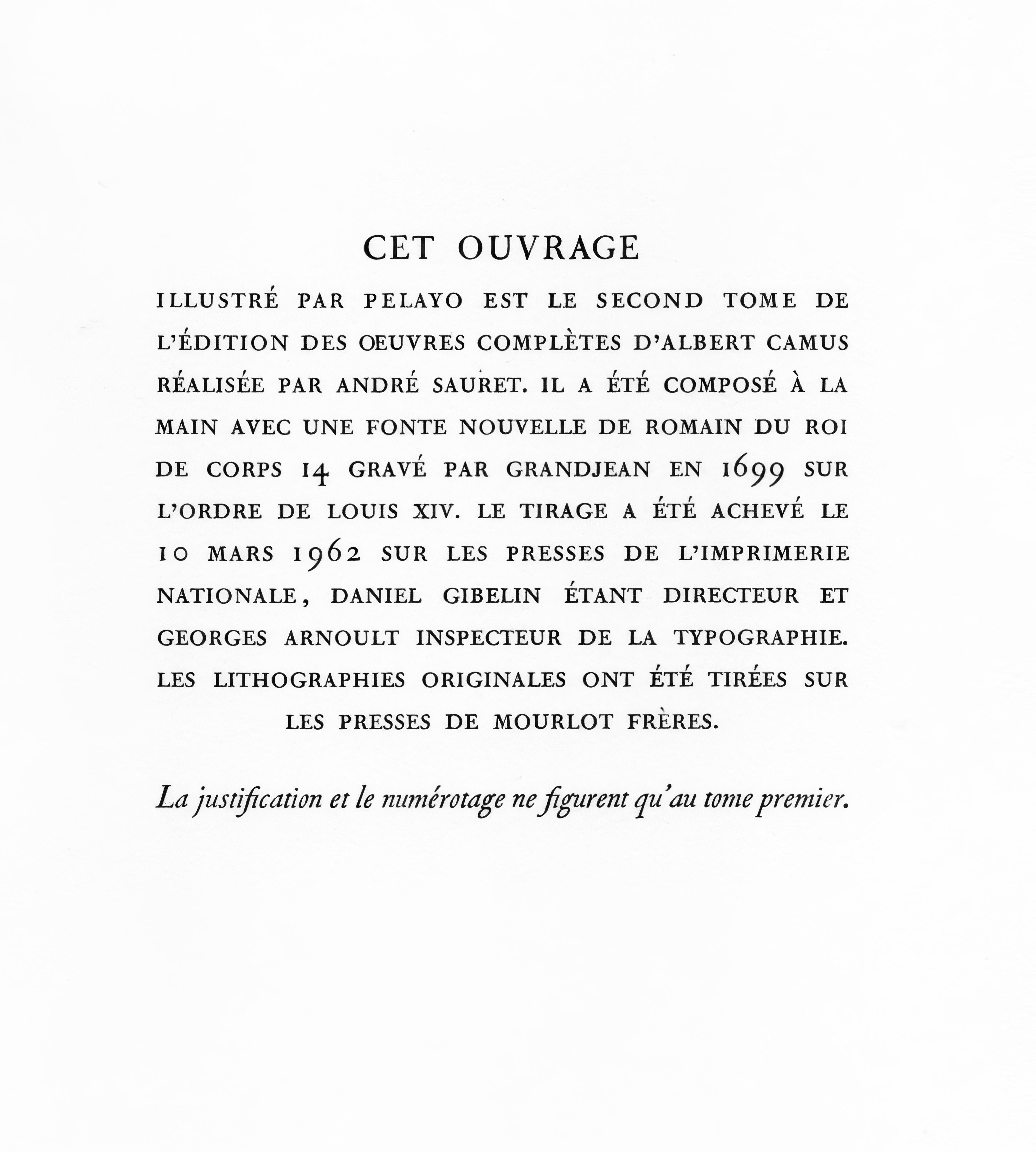 Orlando Pelayo - Orlando Pelayo, Untitled, from Albert Camus, oeuvres ...
