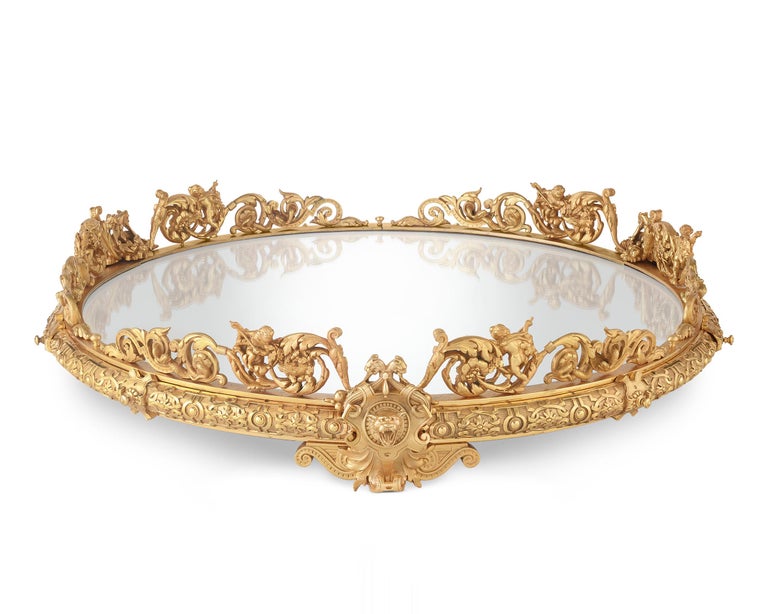 Ormolu Bronze Mirrored Plateau at 1stDibs