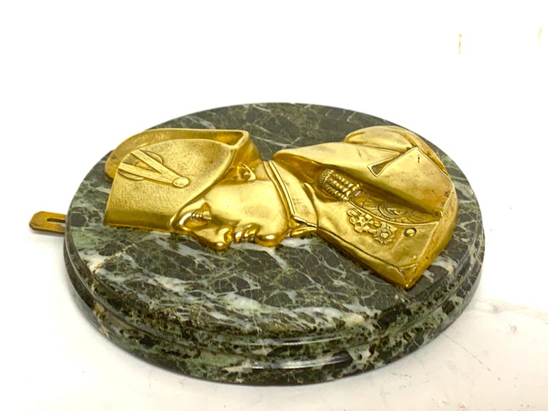 Ormolu and Marble Portrait Plaque of Napoleon, by Pierre Jean David D ...