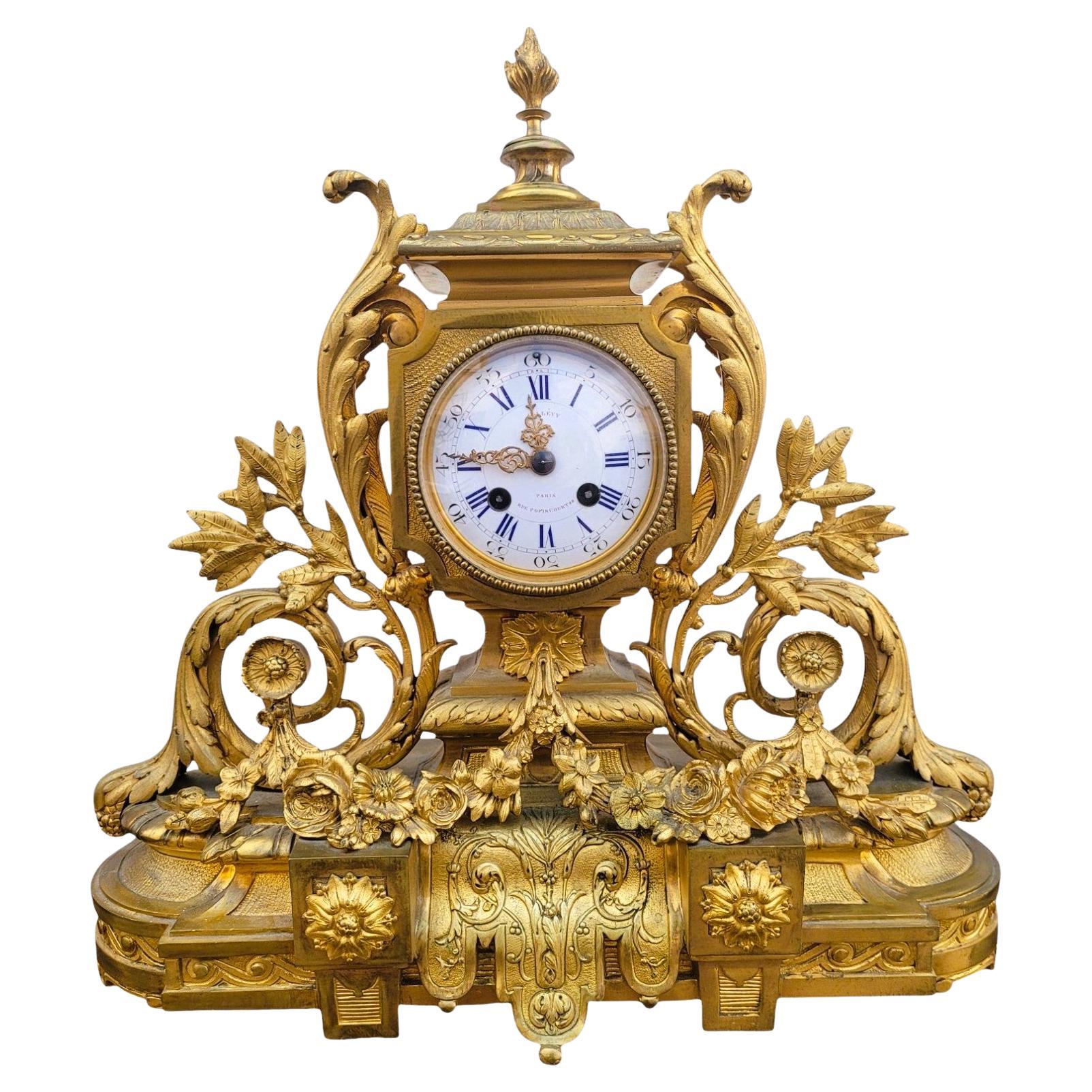 Ormulu Clock, Napoleon III style, 19th Century For Sale at 1stDibs