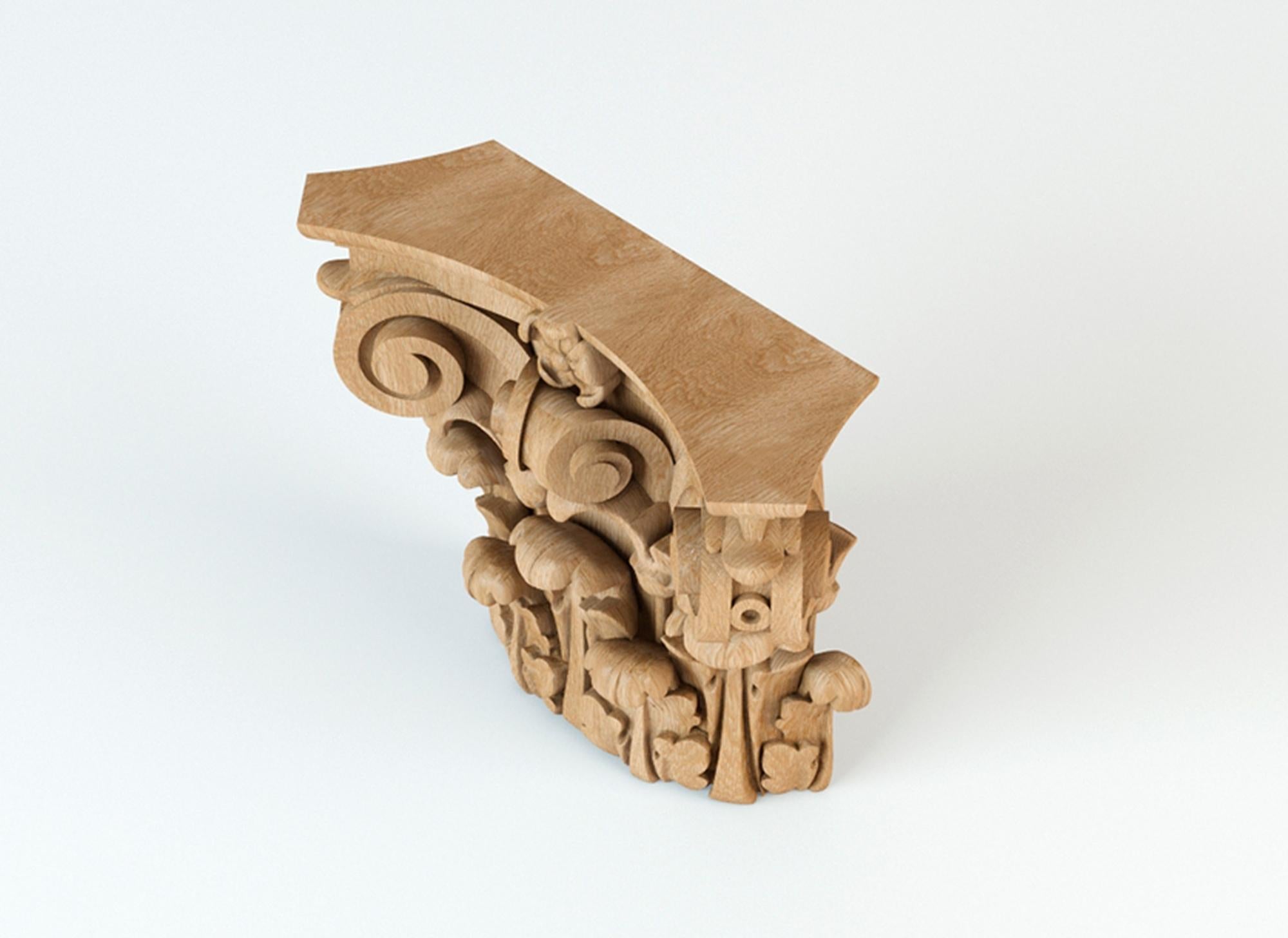 Baroque Ornamental Custom Made Carved Capital for Interior For Sale at ...