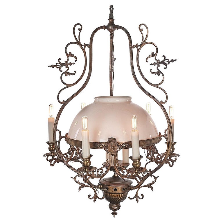 Ornate 9 Light Chandelier For Sale at 1stDibs