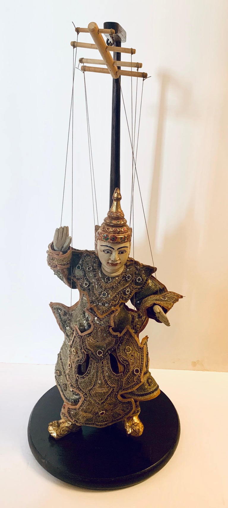 Ornate Asian Marionette Mobile Puppet Sculpture at 1stDibs