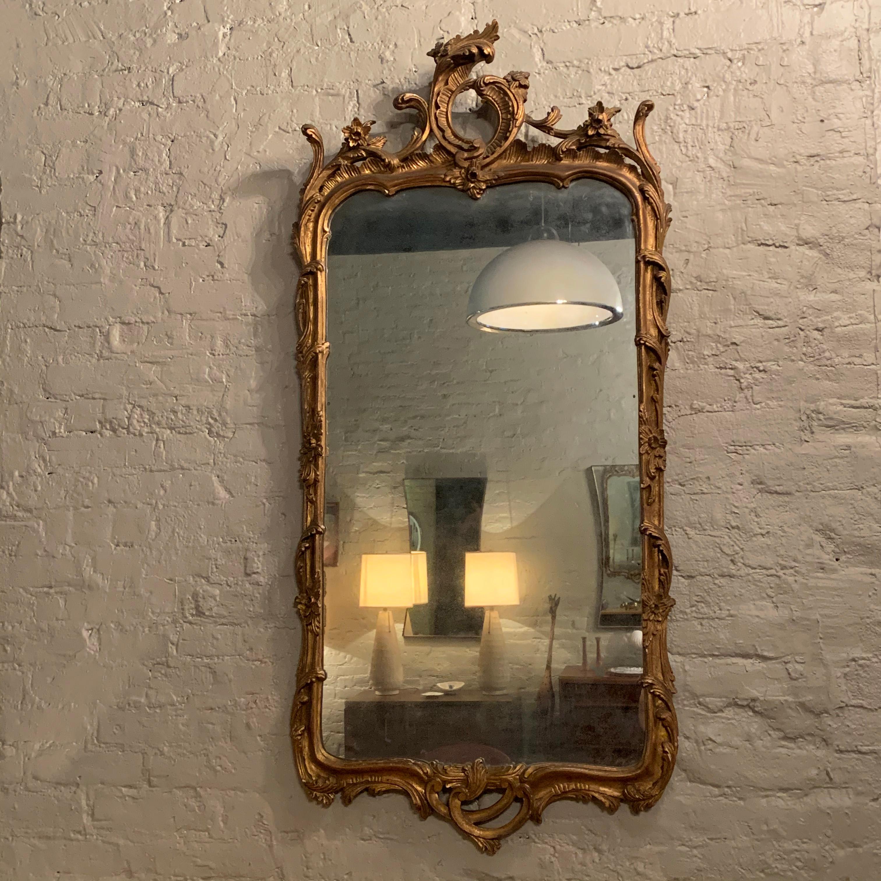 Ornate Carved Giltwood Mirror For Sale at 1stDibs