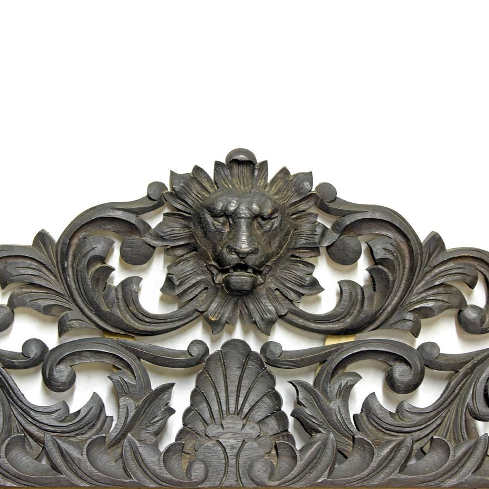 Ornate Carved Lion’s Head Mirror at 1stDibs | lion head mirror, head ...