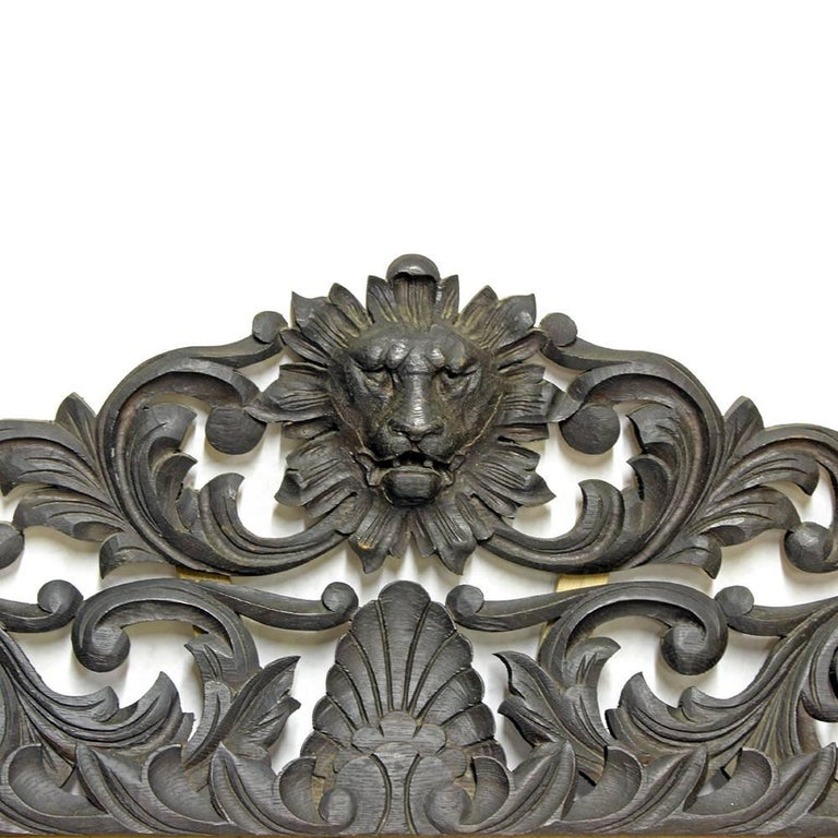 Ornate Carved Lion’s Head Mirror at 1stDibs