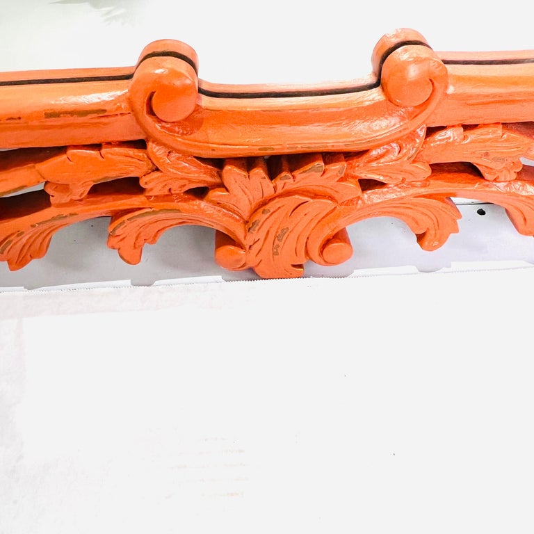 Ornate Carved Wood Wall Mirror For Sale at 1stDibs