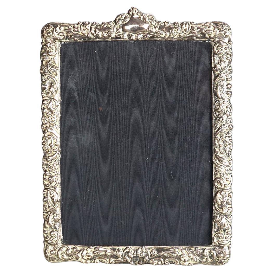 Ornate Foliate Embossed Sterling Silver Picture Frame 20th C For Sale ...