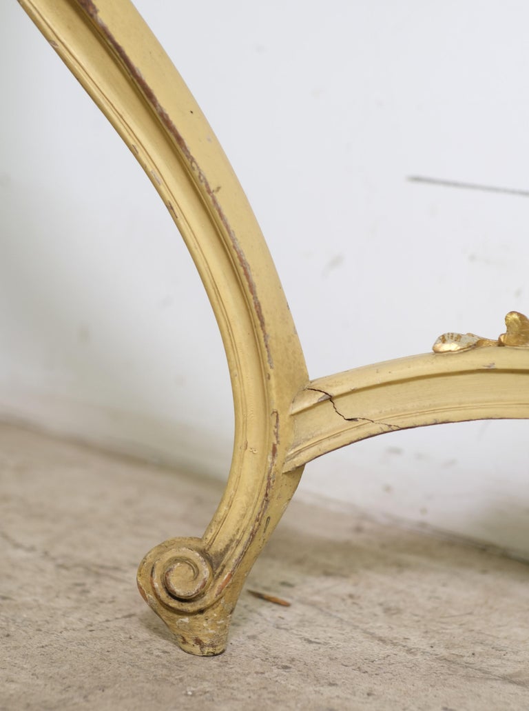 Ornate Gilt Rococo Console Table Green Marble Shelf Italy For Sale at ...