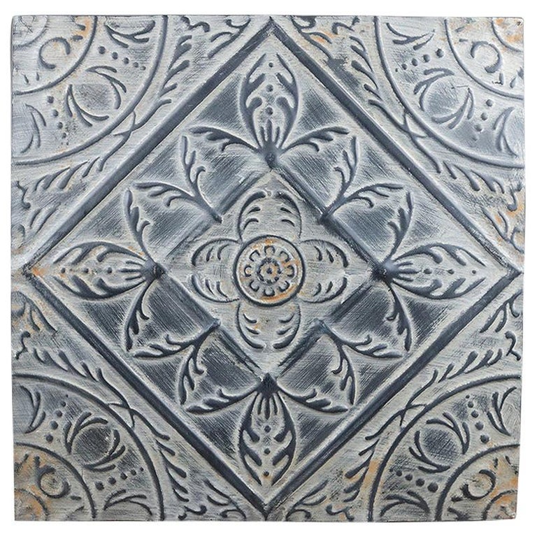 Ornate Hammered Tin Ceiling Panels, 20th Century For Sale at 1stDibs