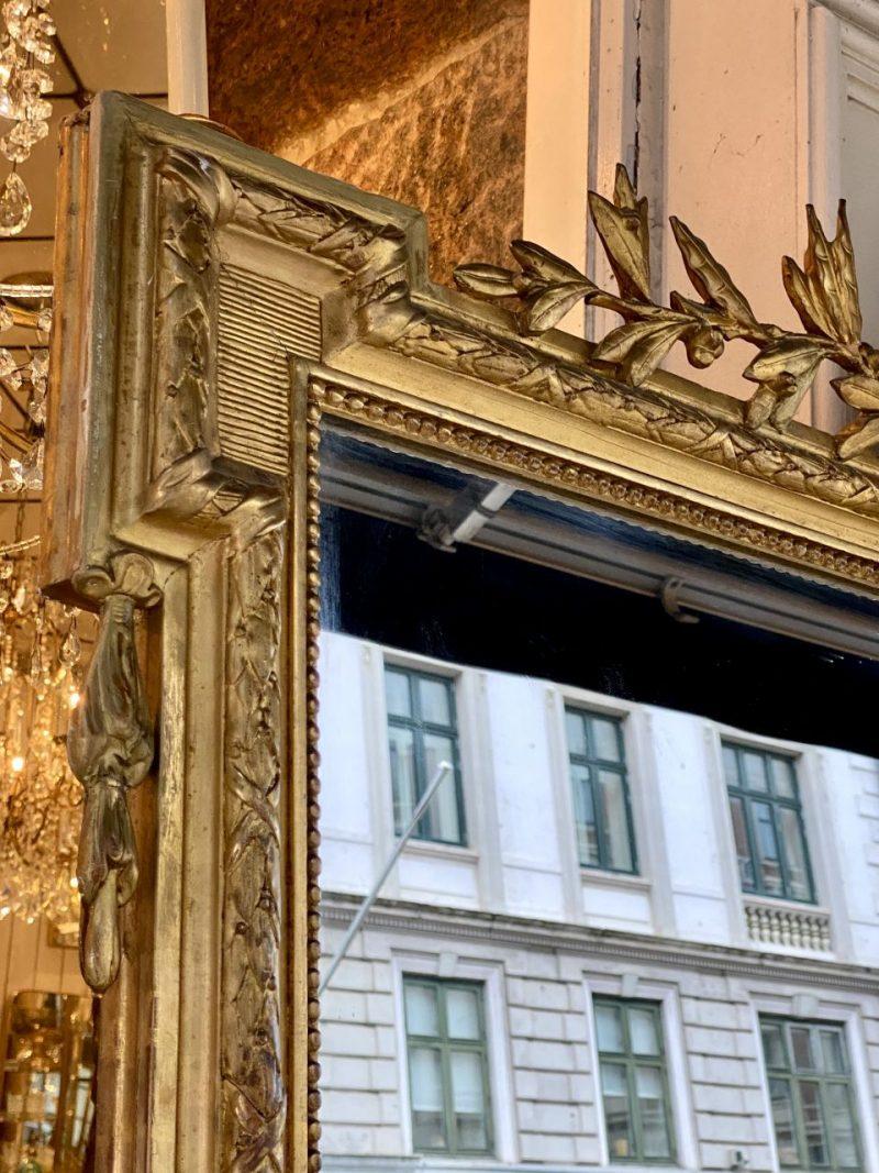 Ornate, Huge, Stunning Gold Leaf Antique Mirror For Sale at 1stDibs