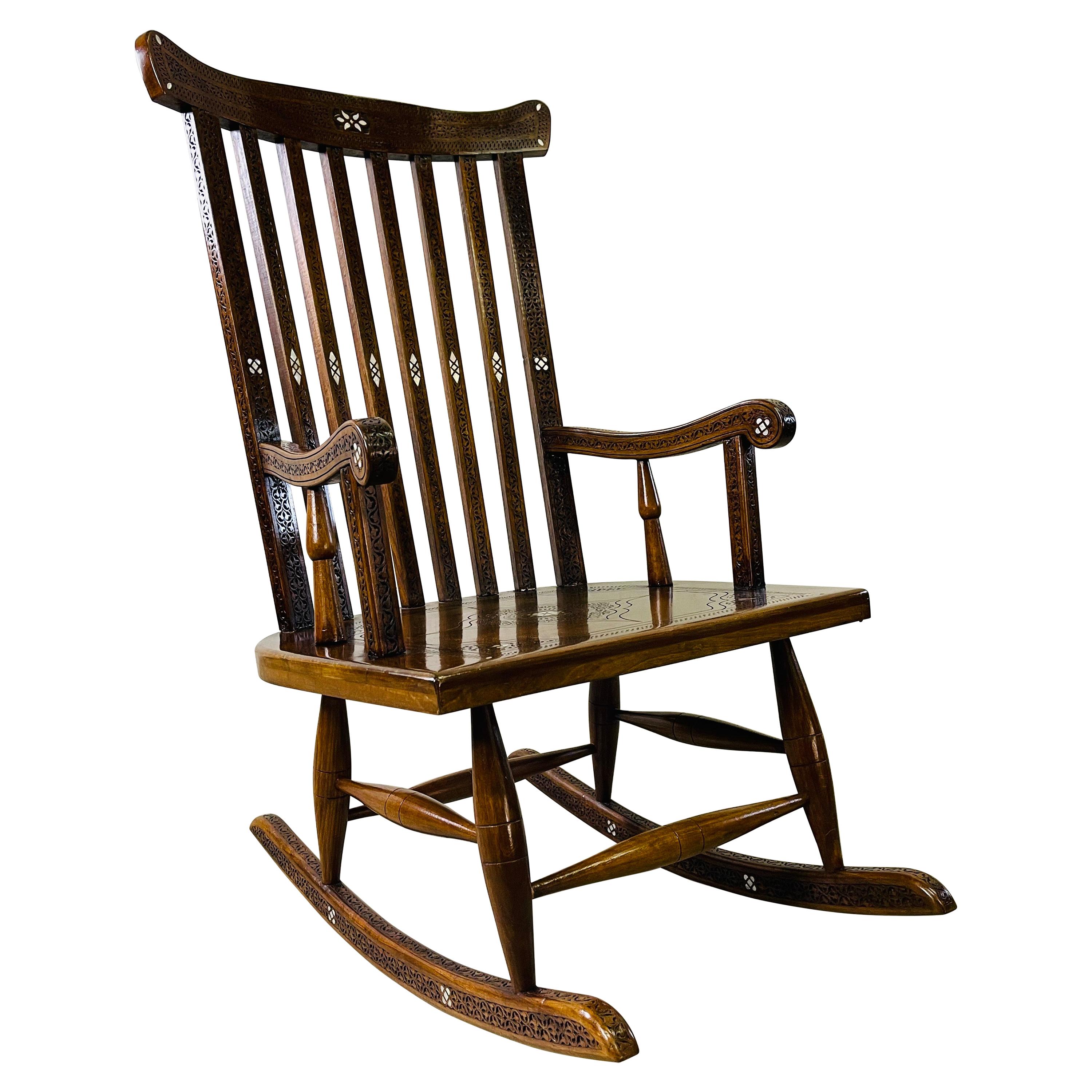 Plybent Maple Rocking Chair with Black Strap Seat Handcrafted in the ...