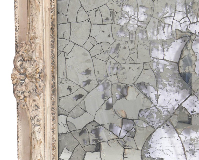 Ornate Mirror with Original Ultra Distressed Silvering For Sale at ...