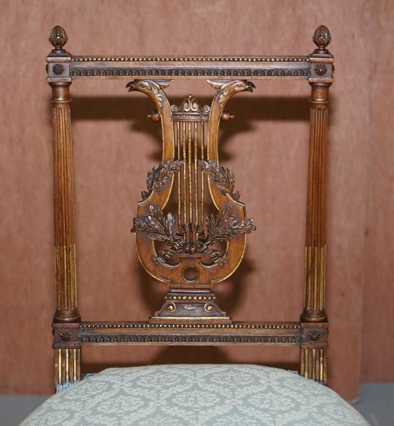 Ornate Pair of Important Hand Carved Giltwood Occasional Chairs Phoenix ...