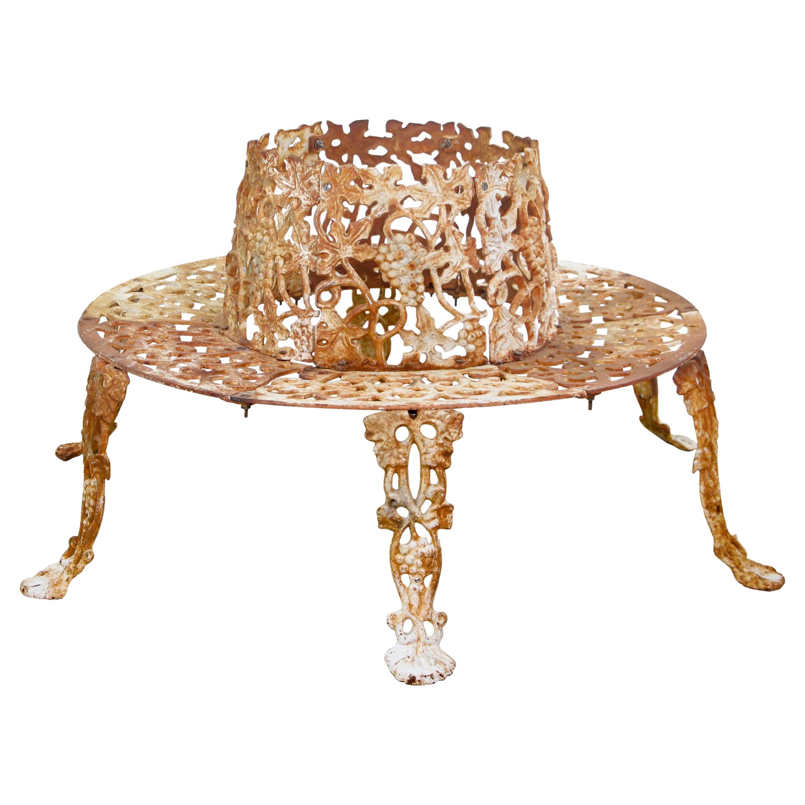 Rococo Revival Cast Iron "Rose Garden Bench" Made by Kramer Bros ...