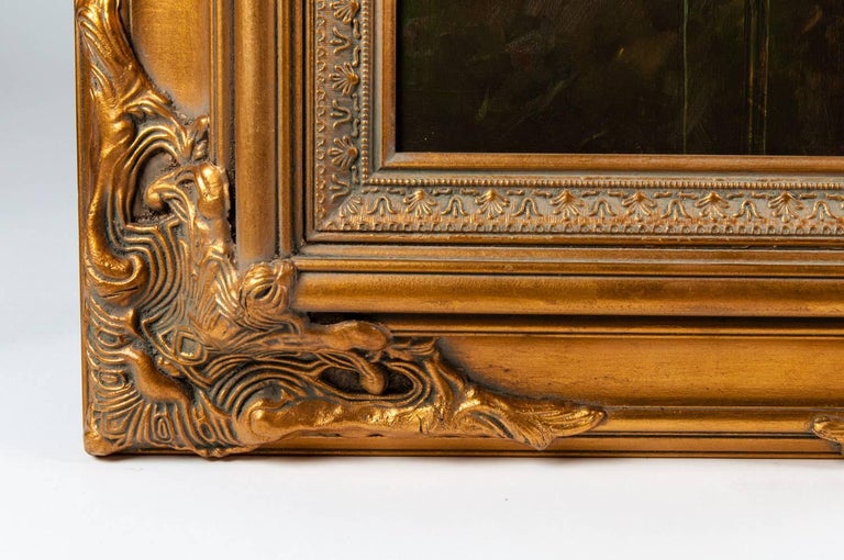 Ornately Gilded Wood Carved Framed Oil Painting Floral Bouquet Still ...