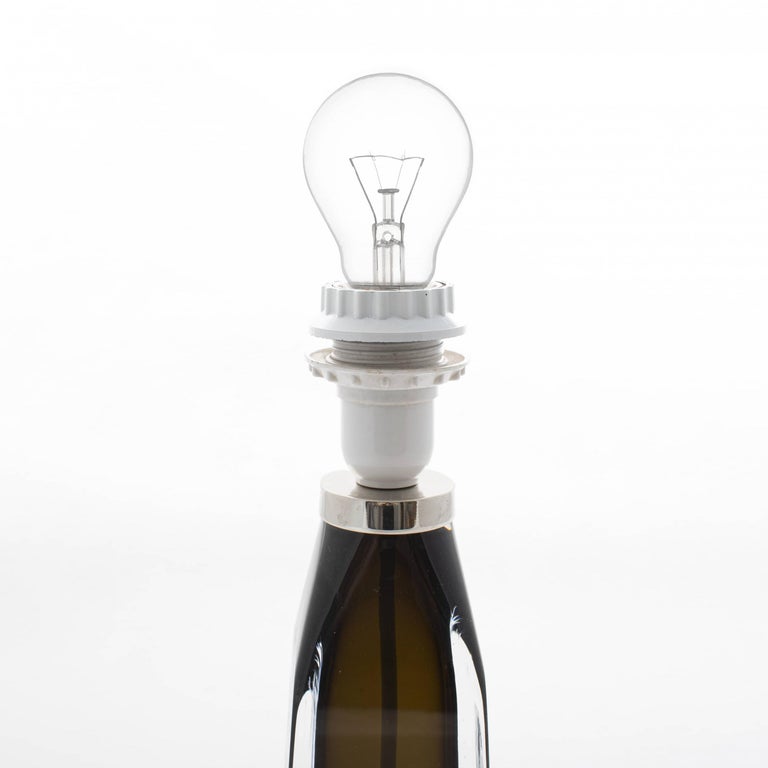 Orrefors Glass Table Lamp. c 1960 For Sale at 1stDibs