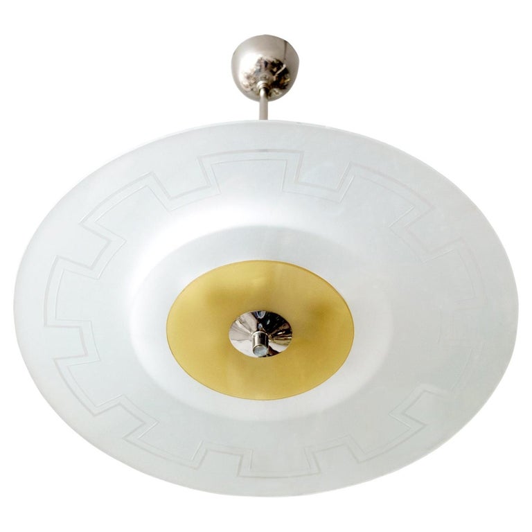 Orrefors "Meander" Hand and Acid Etched Chandelier Nickel Stem Sweden ...