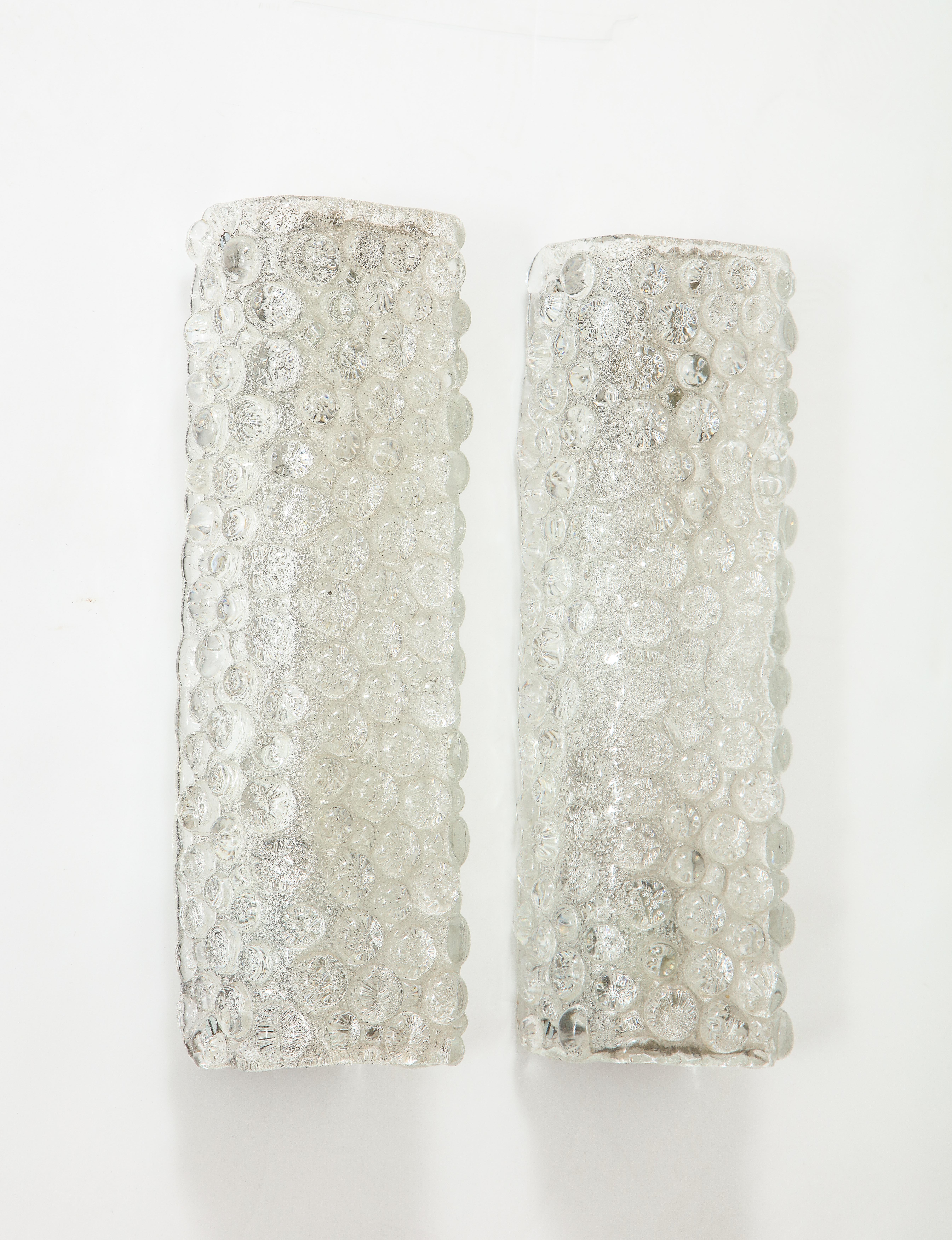 Orrefors Rectangular Crystal Sconces at 1stDibs