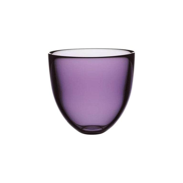 Orrefors x Lena Bergstrom Pastillo Purple Glass Votive Dishes, Trinket ...