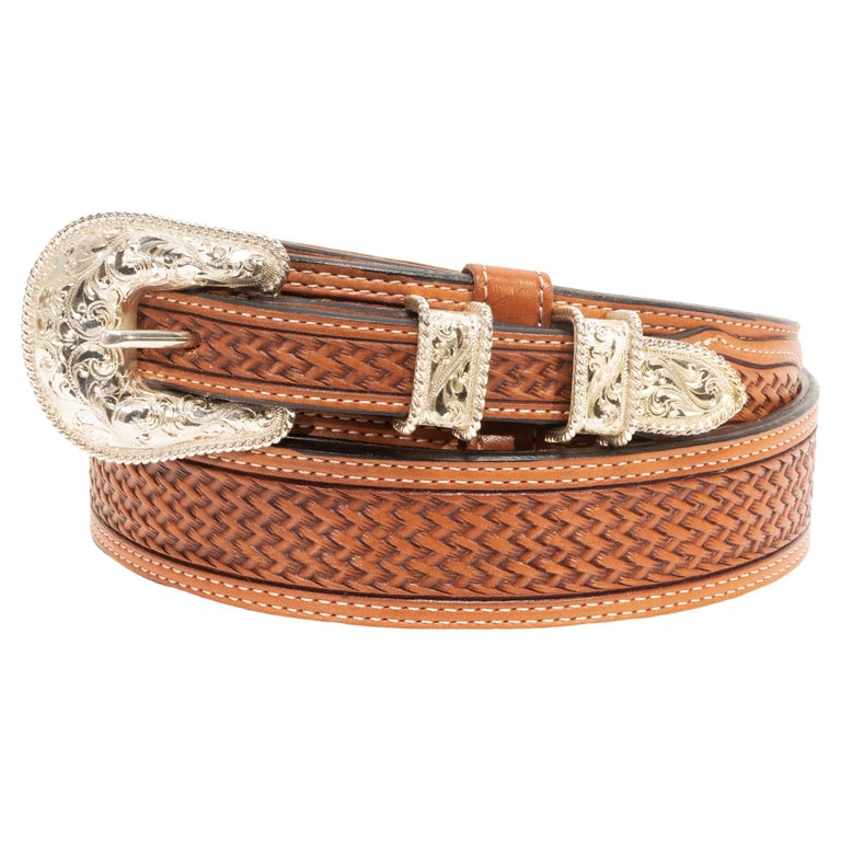 Orvis Sterling Buckle on Vogt Belt For Sale at 1stDibs
